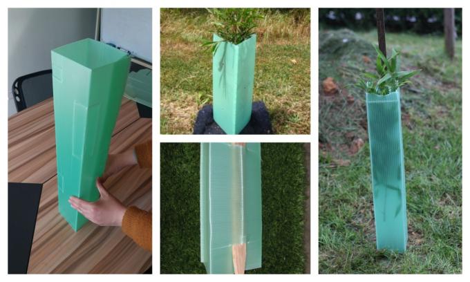 Corflute Corrugated Plastic Tree Wrap 2mm Hard Plastic Tree Guards