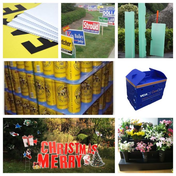 Colorful Die Cut Coroplast Letters 5mm Corrugated Birthday Yard Signs